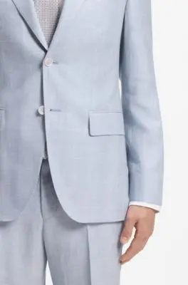 BOSS Two-piece Regular-fit Suit In Checked Fabric