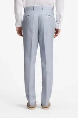 BOSS Two-piece Regular-fit Suit In Checked Fabric