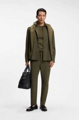 BOSS Relaxed-fit Shirt In Performance Stretch Ripstop