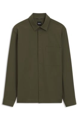BOSS Relaxed-fit Shirt In Performance Stretch Ripstop