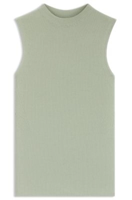 BOSS Ribbed Mock Neck Top