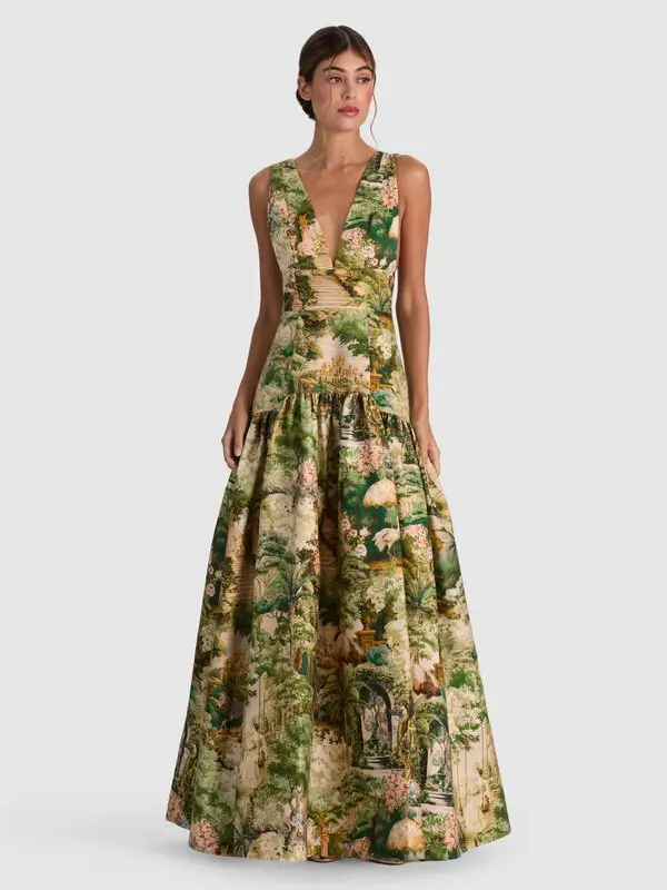 Alice + Olivia Lila Structured Gown
