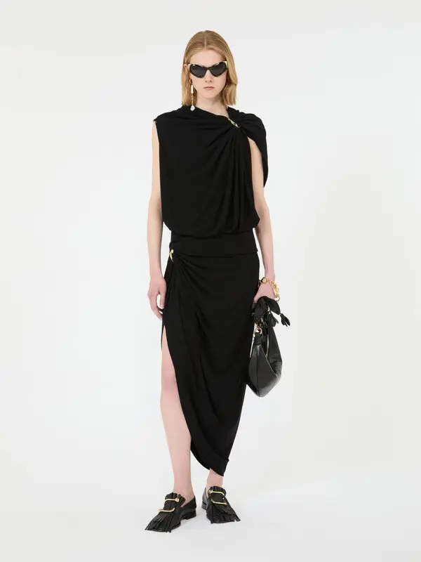 Max Mara Draped Viscose Skirt