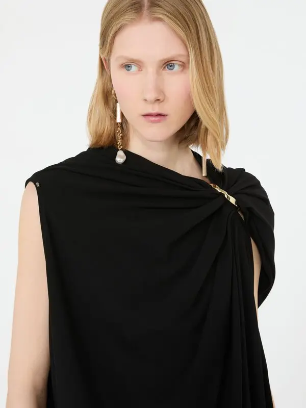 Max Mara Draped Fluid Jersey Top
