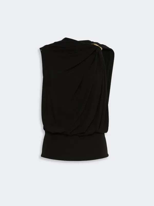Max Mara Draped Fluid Jersey Top