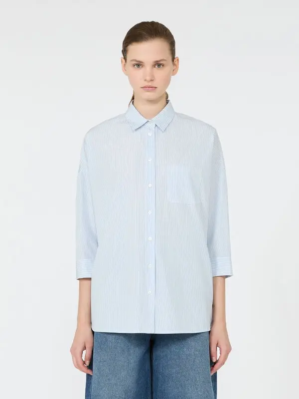 Max Mara Boxy Cotton Poplin Shirt