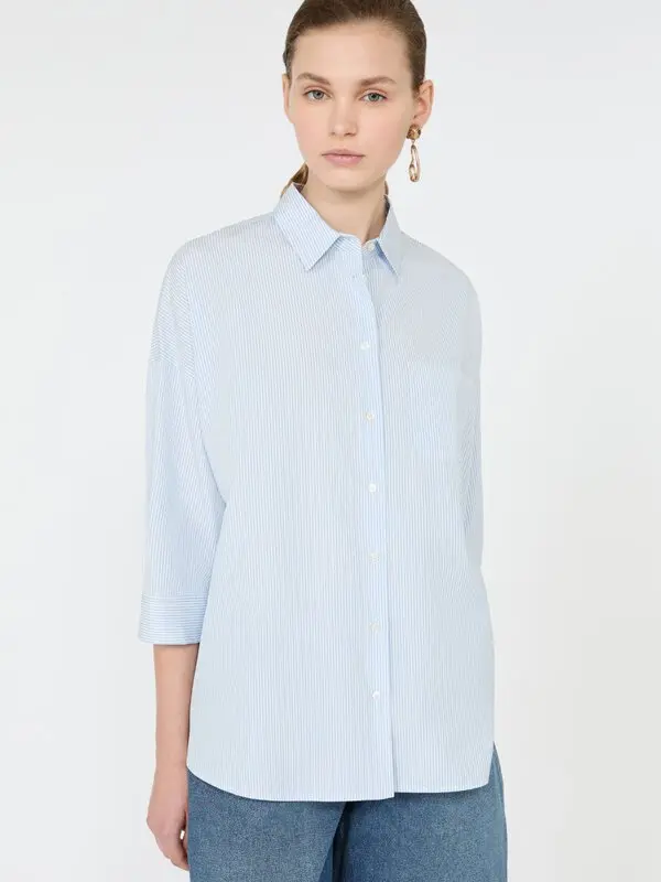 Max Mara Boxy Cotton Poplin Shirt