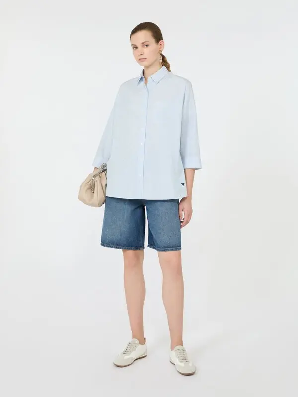 Max Mara Boxy Cotton Poplin Shirt