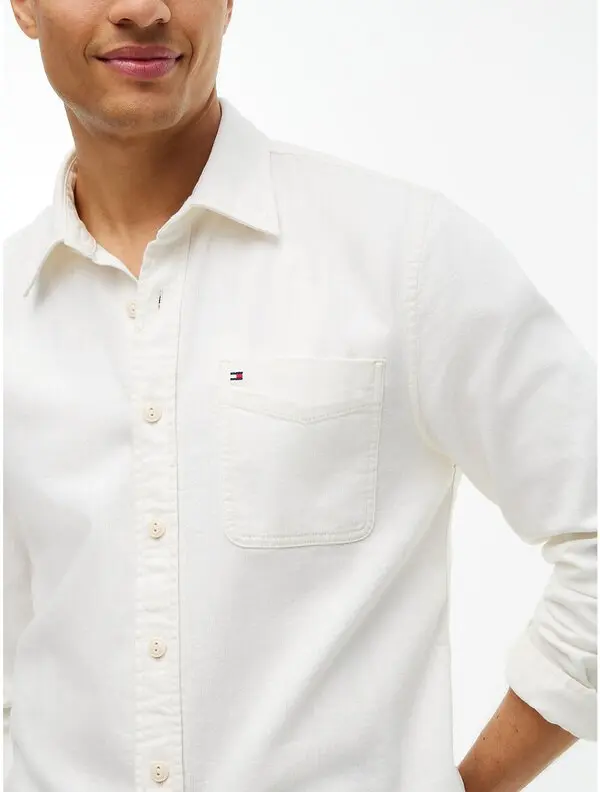 Tommy Hilfiger Relaxed Fit Chambray Pocket Shirt - Ecru