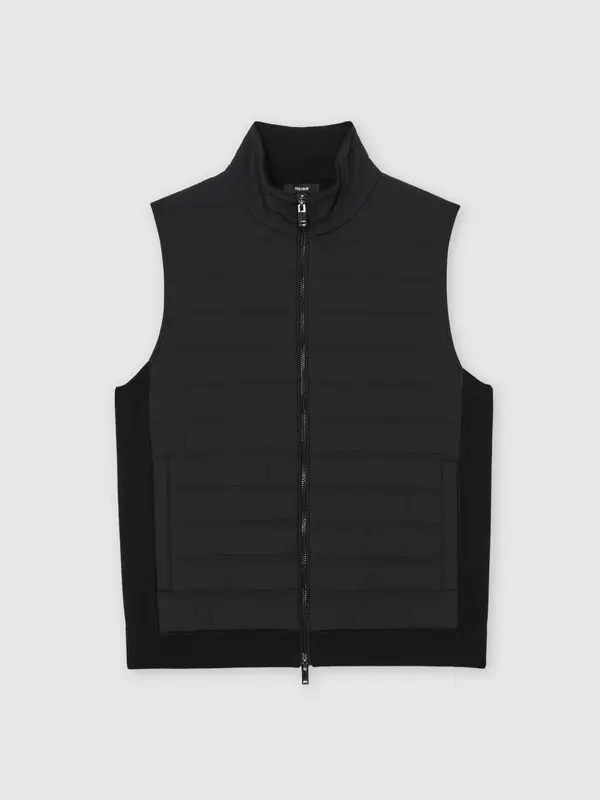 REISS Newford Funnel-neck Quilted Knit Gilet