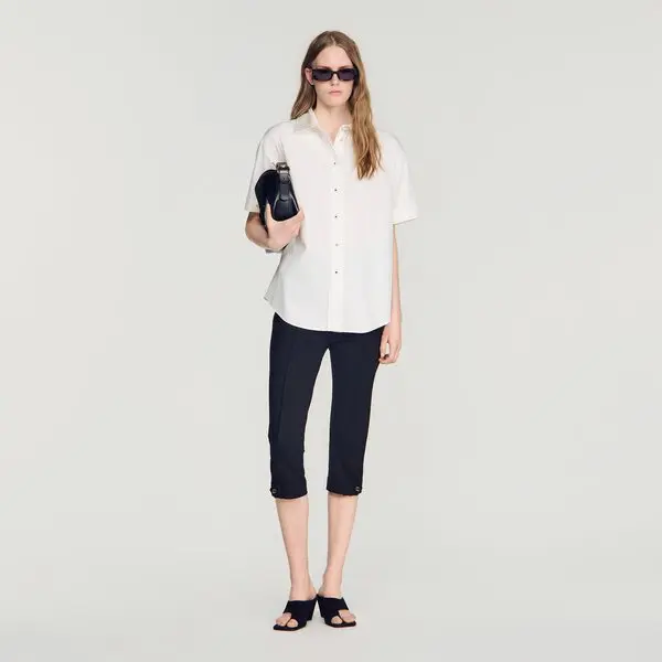 Sandro Pleated Back Shirt - Ecru