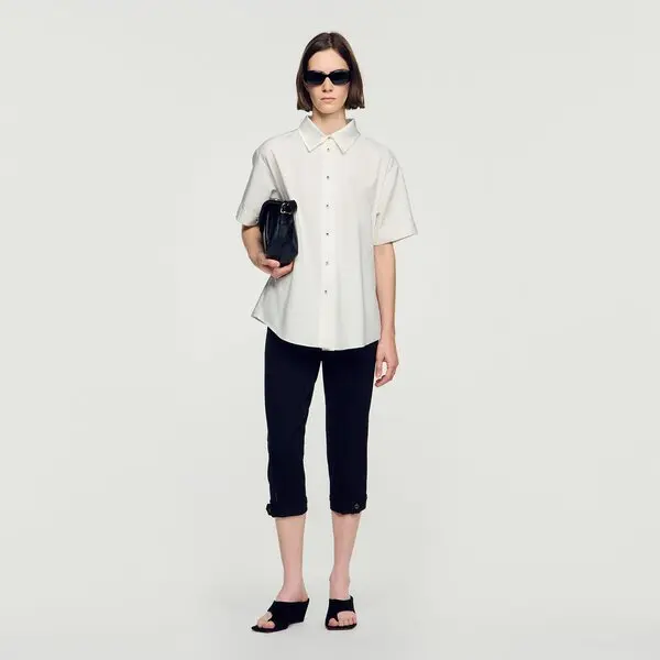 Sandro Oversized Pleated Back Shirt