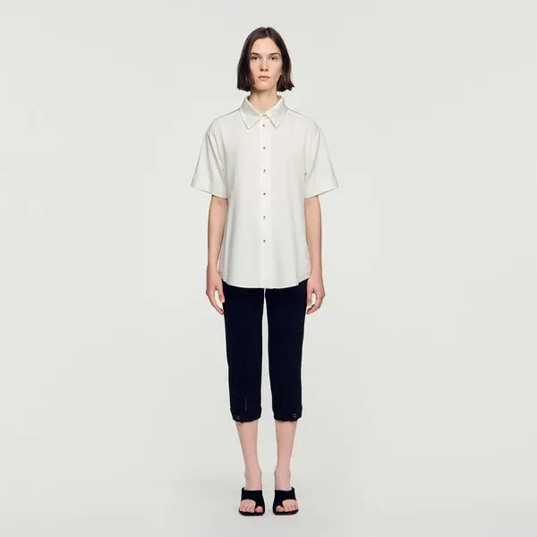 Sandro Oversized Pleated Back Shirt