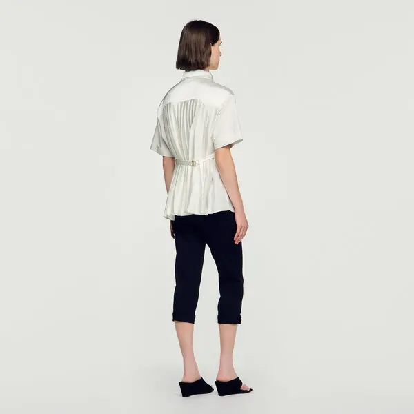 Sandro Oversized Pleated Back Shirt
