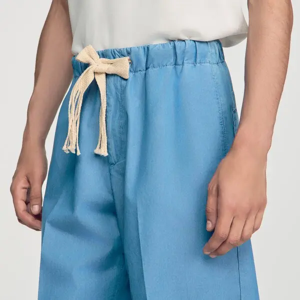 Sandro Faded Cotton Drawstring Shorts