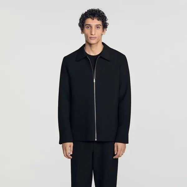 Sandro Zipped Shirt - Black