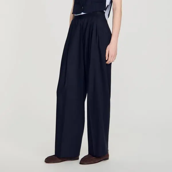 Sandro Striped Wool Trousers