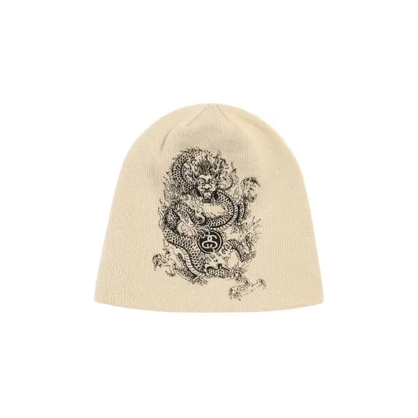 StÜssy Skullcap Dragon Print 'stone - Grey
