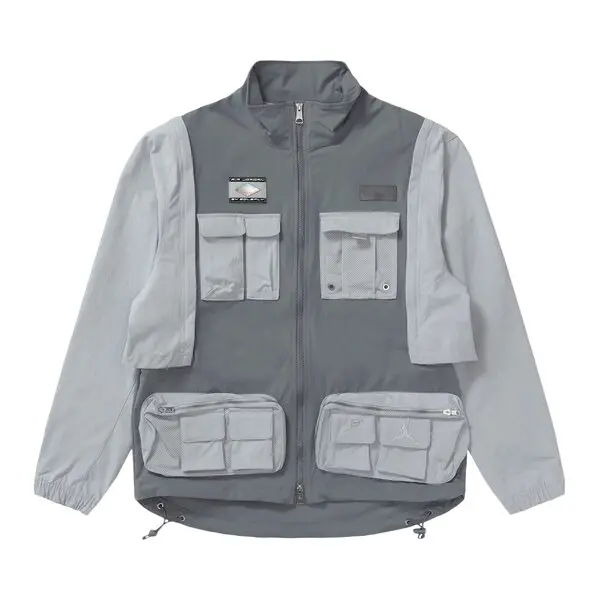 JORDAN X Solefly Cargo Jacket 'light Smoke - Grey
