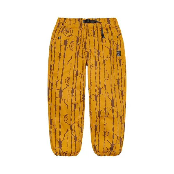 Supreme X South2 West8 Belted Pant 'mustard Pattern - Yellow