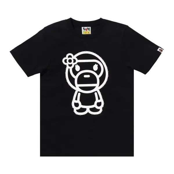 A BATHING APE Crystal Stone Big Lisa Tee - Black