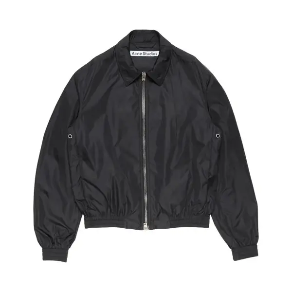 Acne Studios Loose Fit Zip Up Jacket - Black