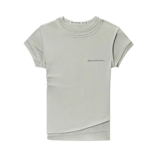 Alexander Wang Layered Short-sleeve Top 'blaze - Green