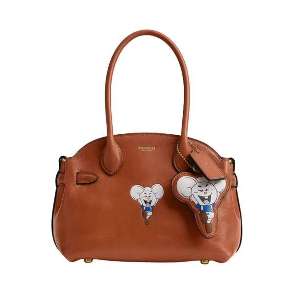 BRAIN DEAD X Coach Burnished Kachi Mouse Empire Carryall 21 With Charm 'amber - Brown