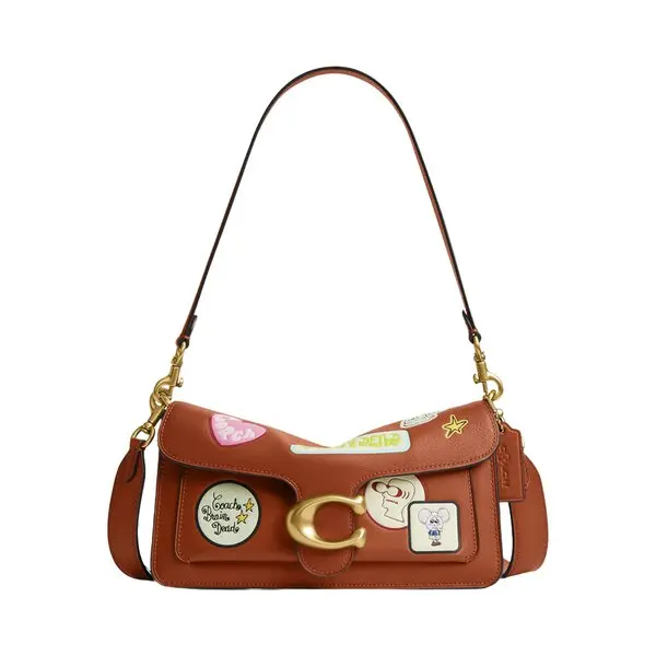 BRAIN DEAD X Coach Burnished Soft Tabby Shoulder Bag 26 With Patches 'amber - Brown