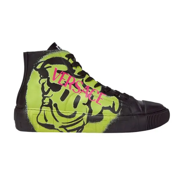 Versace Greca High 'smiling Medusa - Black