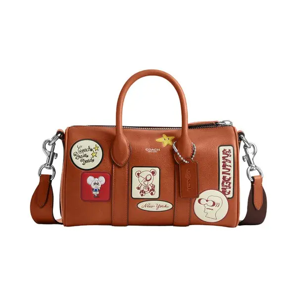 BRAIN DEAD X Coach Burnished Compass 25 With Patches 'amber Multicolor - Brown