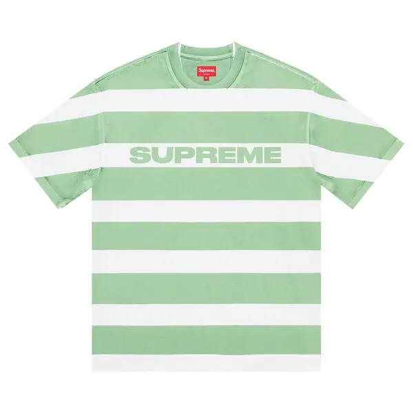 Supreme Printed Stripe Short-sleeve Top 'light - Green