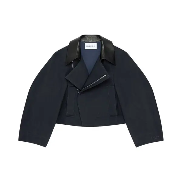 Givenchy A-line Cocoon Sleeve Jacket 'dark Navy
