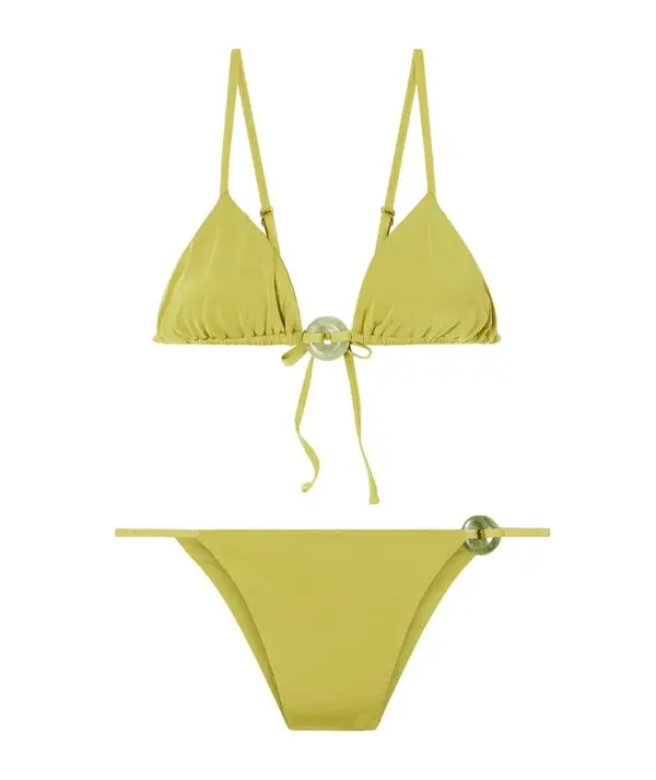 SARA CRISTINA Embellished Bikini - Green
