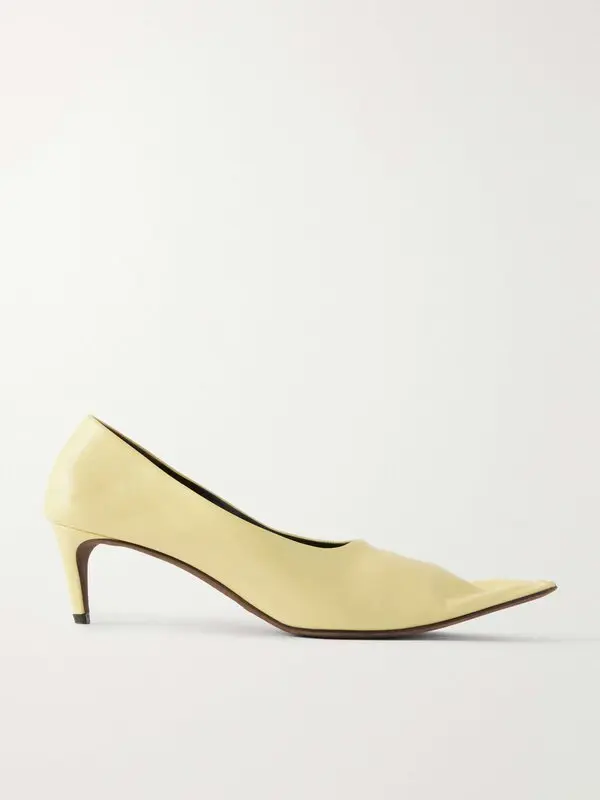 Khaite Marlene Leather Pumps - Yellow