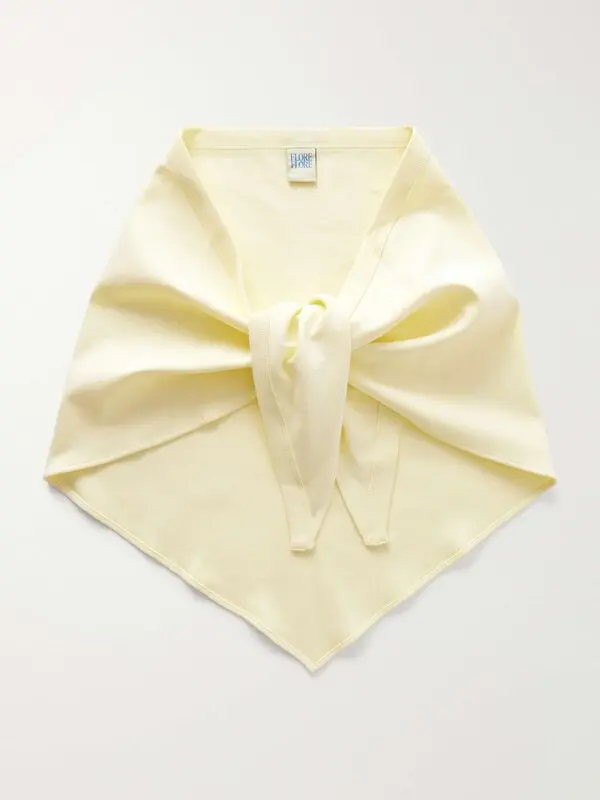 FLORE FLORE Flore Organic Cotton-jersey Scarf - Pastel Yellow