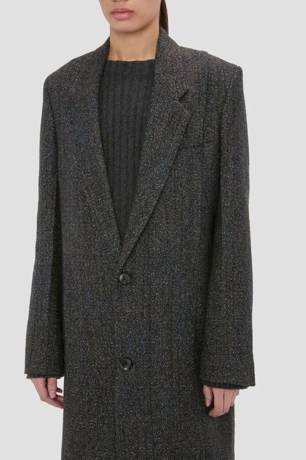 Victoria Beckham Tailored Coat - Grey Melange
