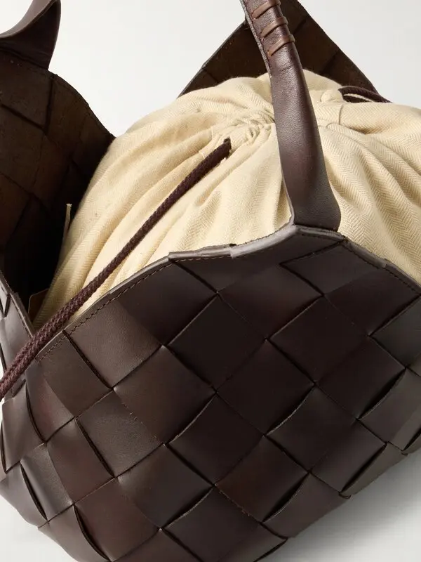 Dragon Diffusion Castello Woven Leather Shoulder Bag