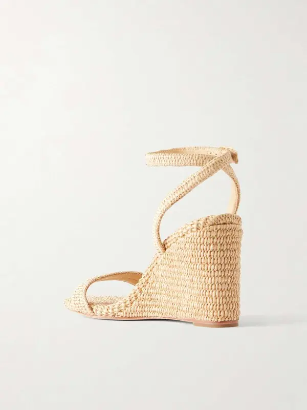 LOEFFLER RANDALL Gavi 40 Raffia Wedge Sandals