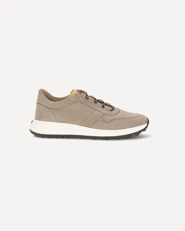 TOD'S Suede Goatskin Leather Sneakers - Beige