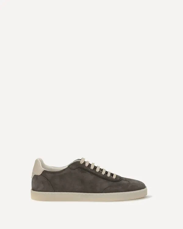 Brunello Cucinelli Suede Lace-up Sneakers - Grey