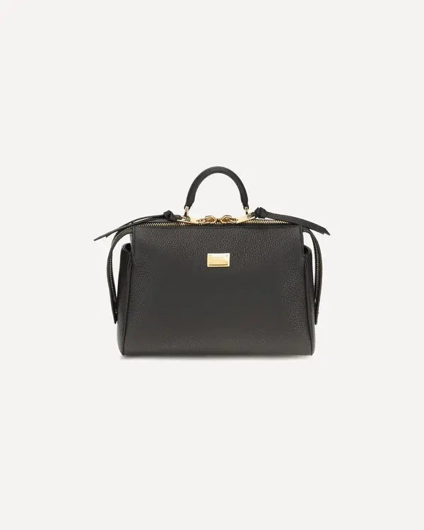 Dolce & Gabbana Leather Handbag With Adjustable Strap - Black