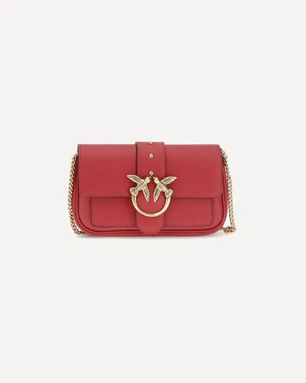 Pinko Love One Leather Shoulder Bag