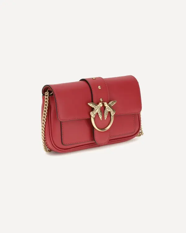 Pinko Love One Leather Shoulder Bag
