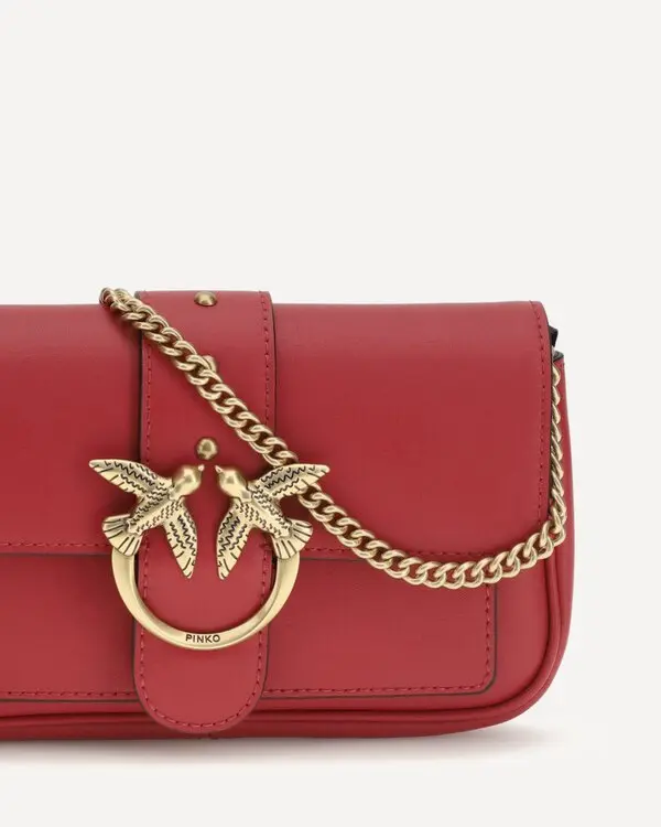 Pinko Love One Leather Shoulder Bag