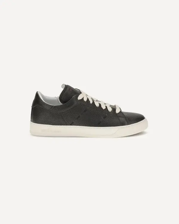 Kiton Leather Lace-up Sneakers - Black