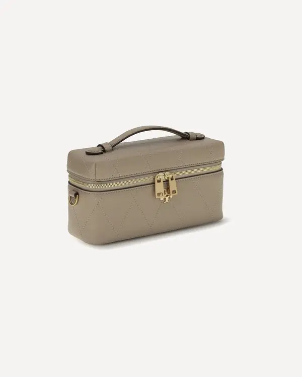 Tory Burch Charlie Beauty Case - Grey