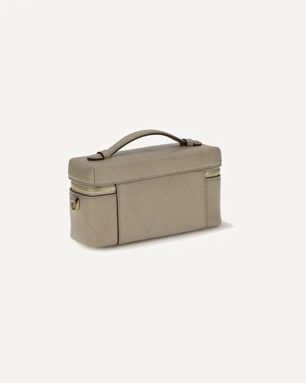 Tory Burch Charlie Beauty Case - Grey