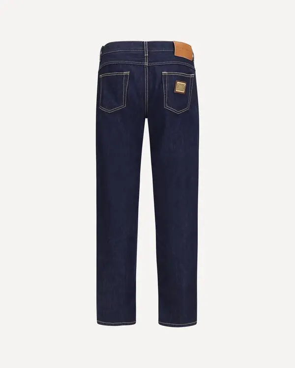 Dolce & Gabbana Multicolour Denim Pants - Blue