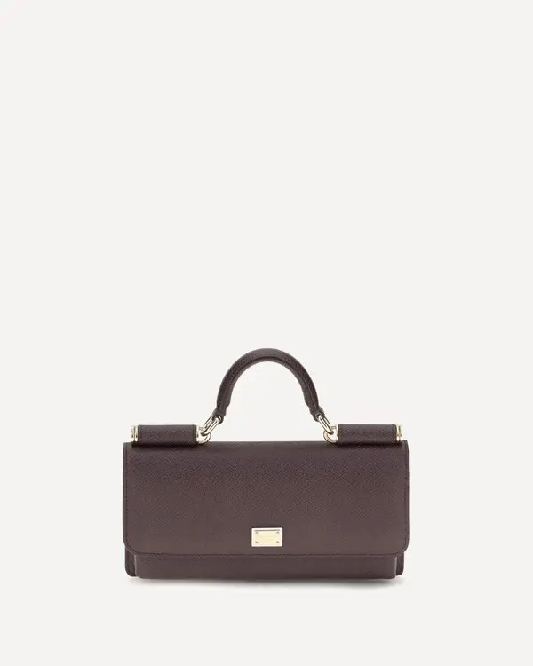 Dolce & Gabbana Micro Sicily Shoulder Bag - Brown